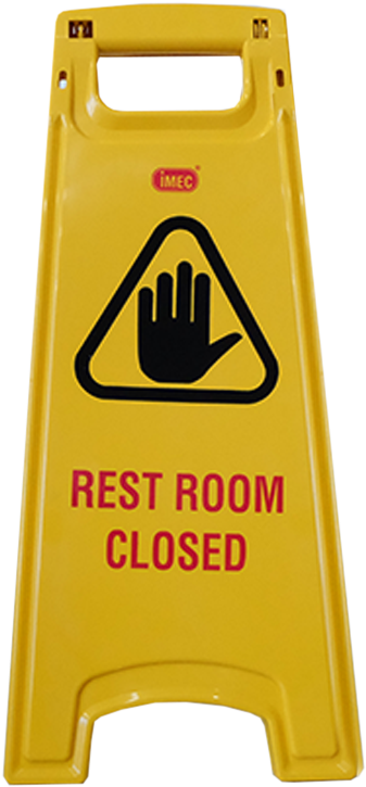Download Transparent Rest Room Closed Industrial Floor Signage, Imec A ...
