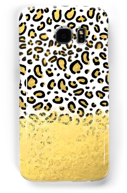 Download Gold Cheetah Luxe - Leopard Print White Background - Full Size ...