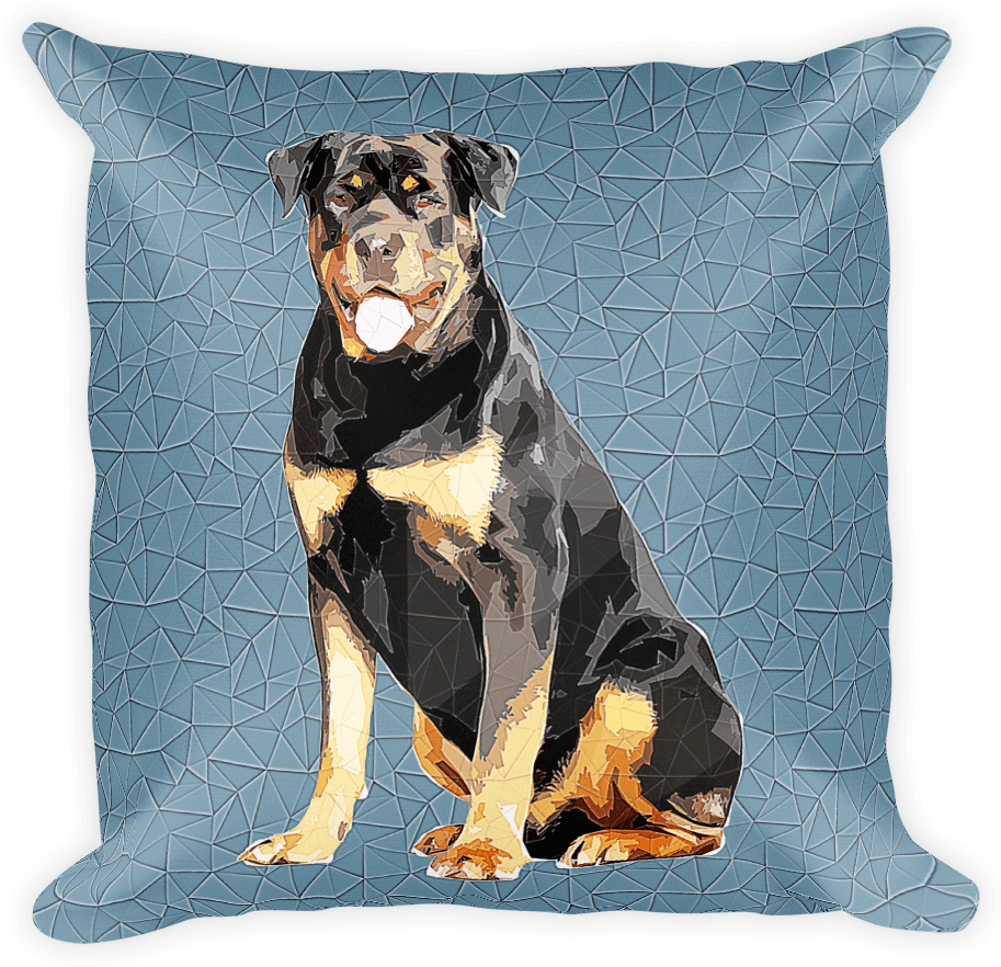 Download Rottweiler Polygonal Art - Throw Pillow - Full Size PNG Image ...