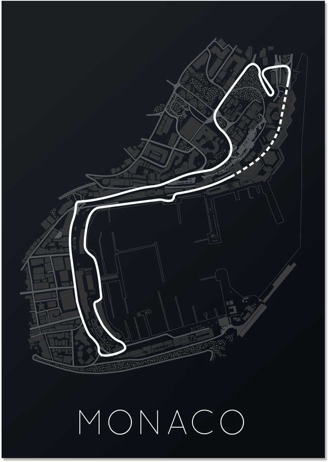 Download Circuit De Monaco F1 Track Art Iconic Car Art Car Print ...