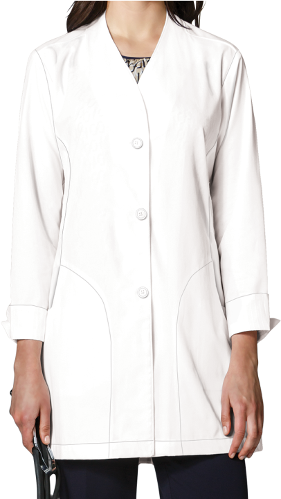 Download Wonderwink Scrubs Women's Stand Collar Lab Coat - Overcoat ...