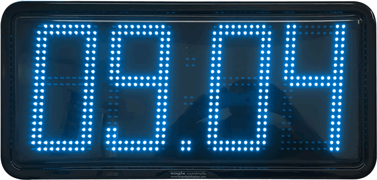 Download Large Digital Clock Blue - Display Device - Full Size PNG ...