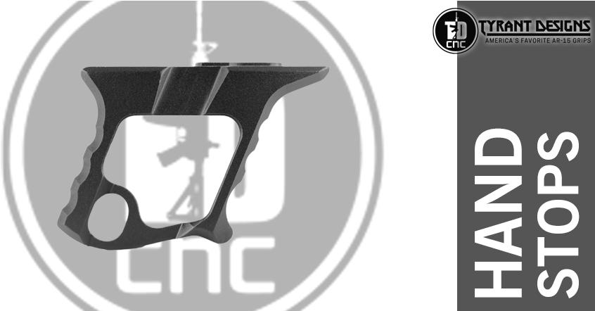 Download Tyrant Cnc Designs Hand Stop - Red Skeletonized Ar 15 Grip ...