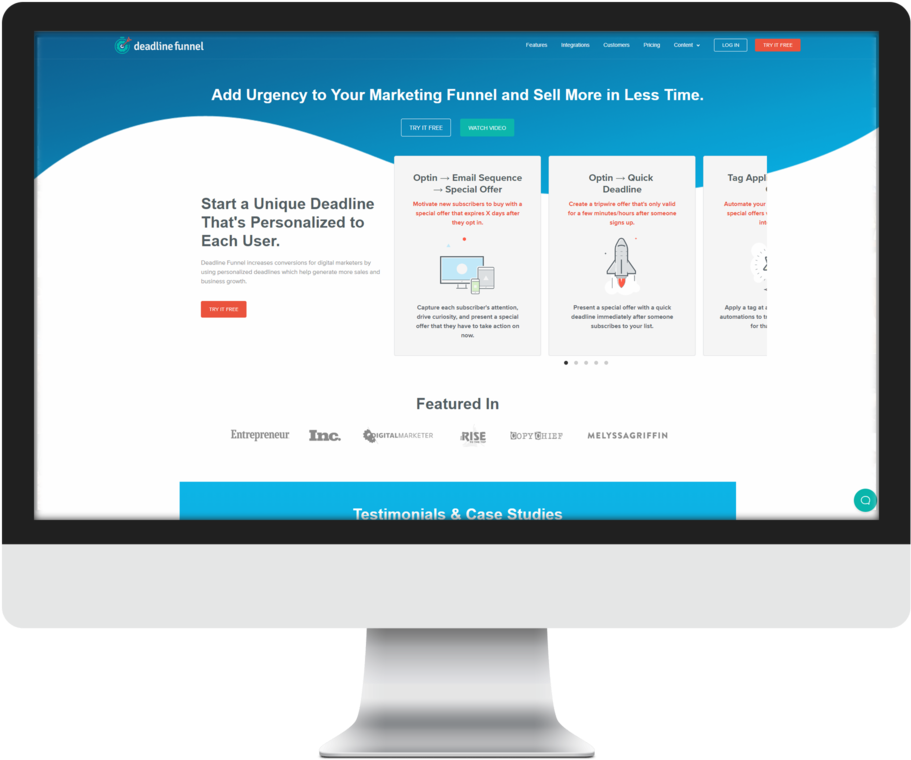 Download Deadline Funnel Mockup Imac - Computer Monitor - Full Size PNG ...