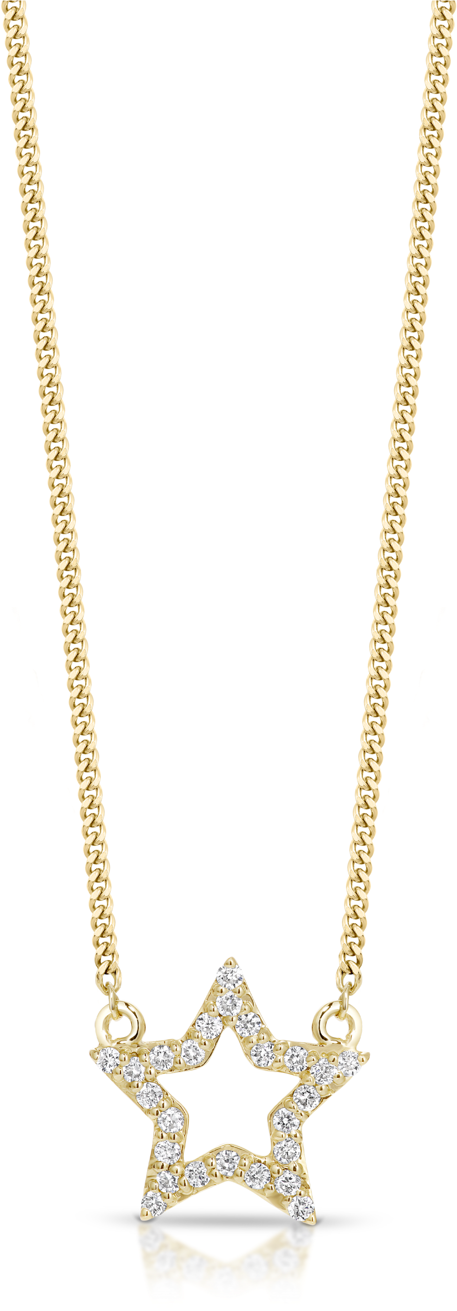Download 9ct Gold And Diamond 'star' Necklace - Pendant - Full Size PNG ...
