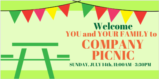 Download Welcome To The Company Picnic Vinyl Banner - Company Picnic ...
