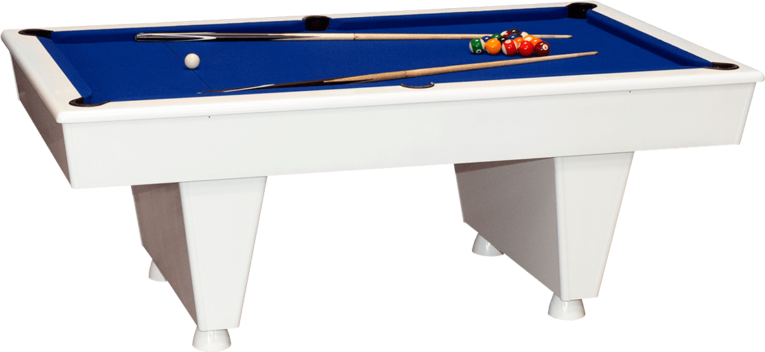 Download Pool Table With White Gloss Finish - Billiard Table - Full ...