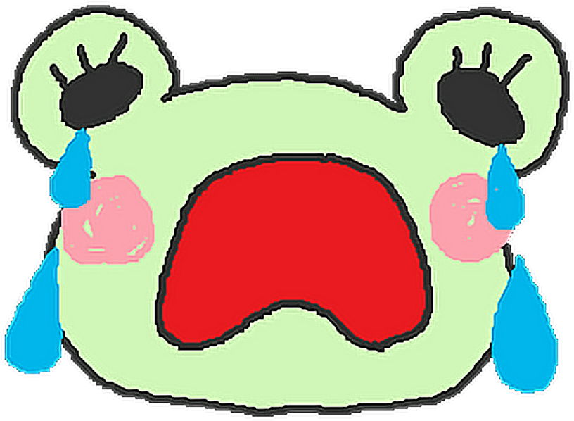 Download Frog Cute Kawaii Sad Crying Tears - Full Size PNG Image - PNGkit