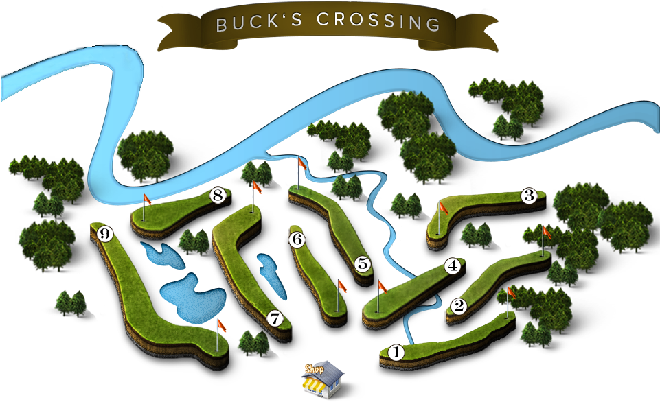 Download Buck's Crossing Course Layout - Tree - Full Size PNG Image ...
