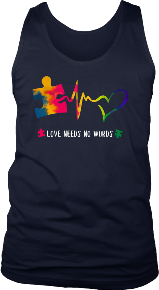 Download Autism Awareness Love Needs No Words Shirt With Puzzle - Shirt ...