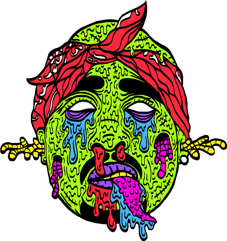 Download Zombie Tupac - Illustration - Full Size PNG Image - PNGkit