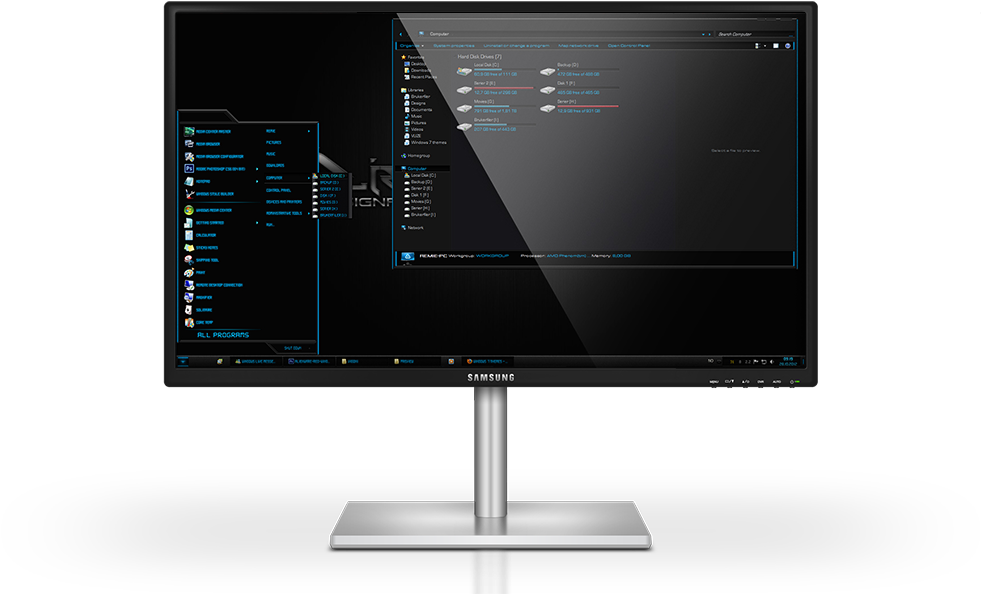 Download Alienware-blue - Computer Monitor - Full Size PNG Image - PNGkit