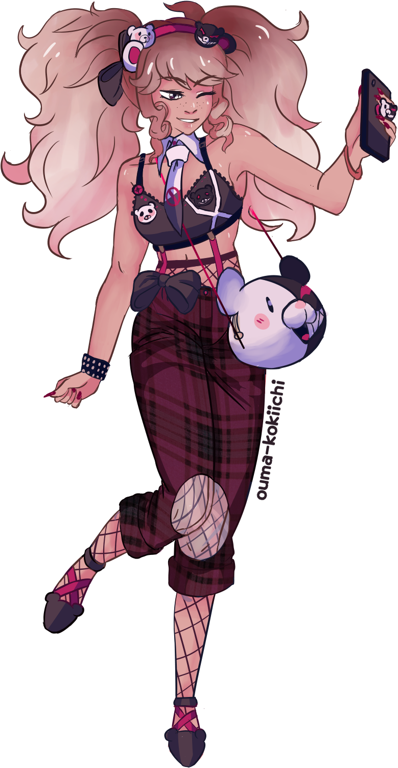 Download Here's A Junko Enoshima Redesign - Cartoon - Full Size PNG ...