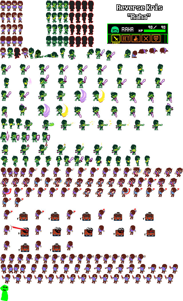 Download I Made A Sprite Sheet For A Reverse Version Of Kris - Kris ...