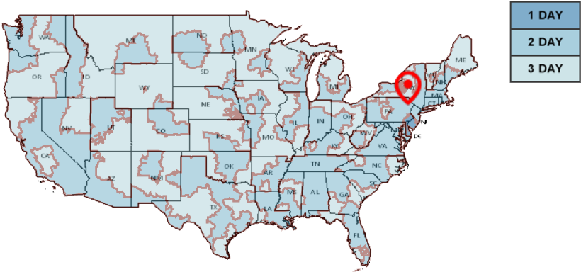 Download Usps Priority Map - Amazon 2 Day Shipping Map - Full Size PNG ...