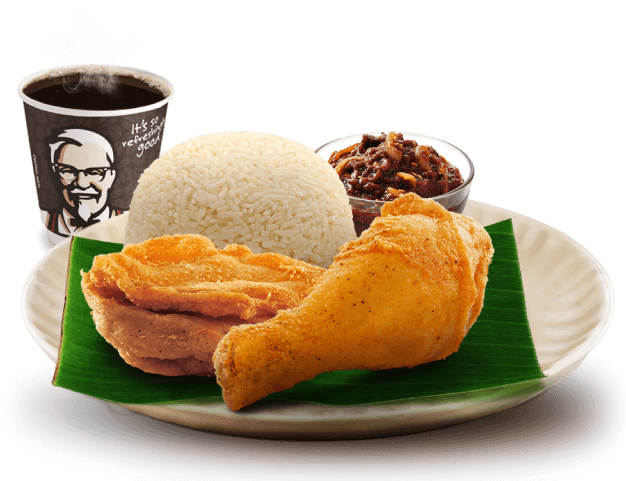 Download Aromatic Colonel Rice And Two Pieces Of Original Recipe - Kfc ...