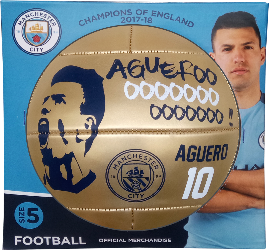 Download Aguero Football Box Gold - Manchester City - Full Size PNG ...
