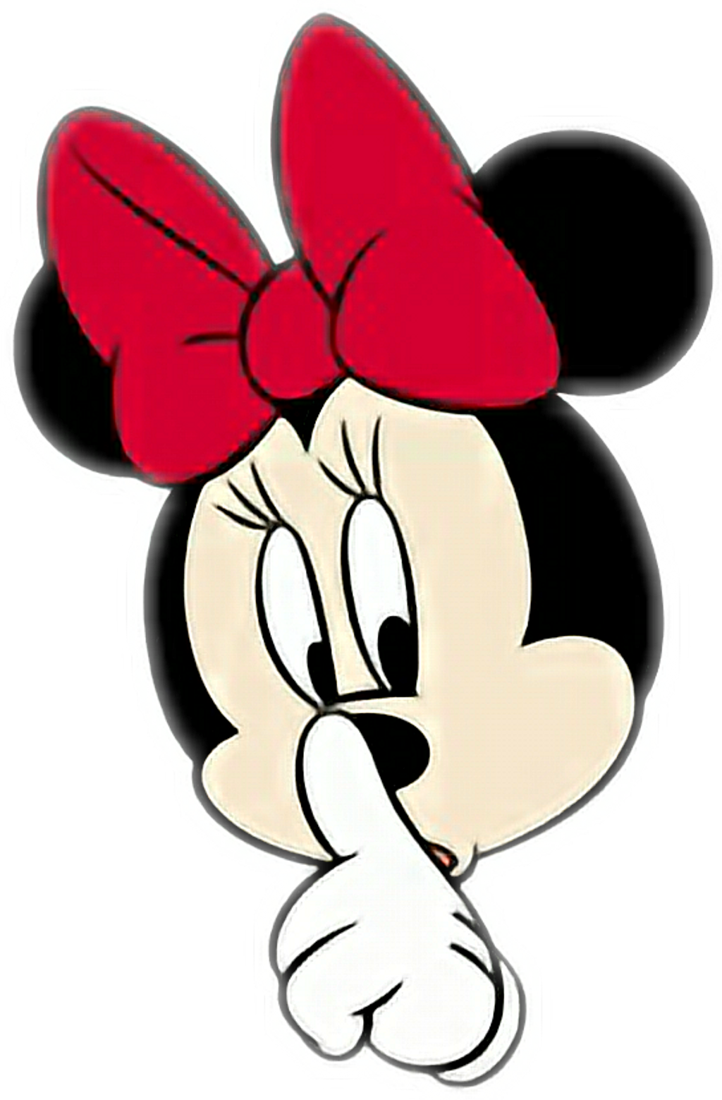 Download Transparent Shhh Sticker - Minnie Mouse Shh - PNGkit