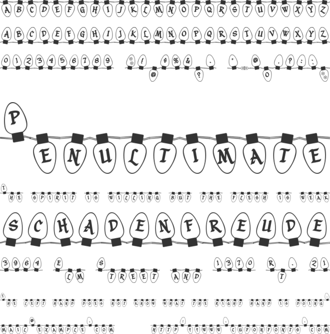 Download Christmas Lights Font Preview - Number - Full Size PNG Image ...