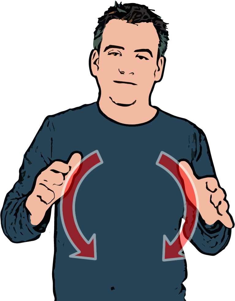 Download Both Open Hands Outline Ball Shape - Sign Science In Asl ...