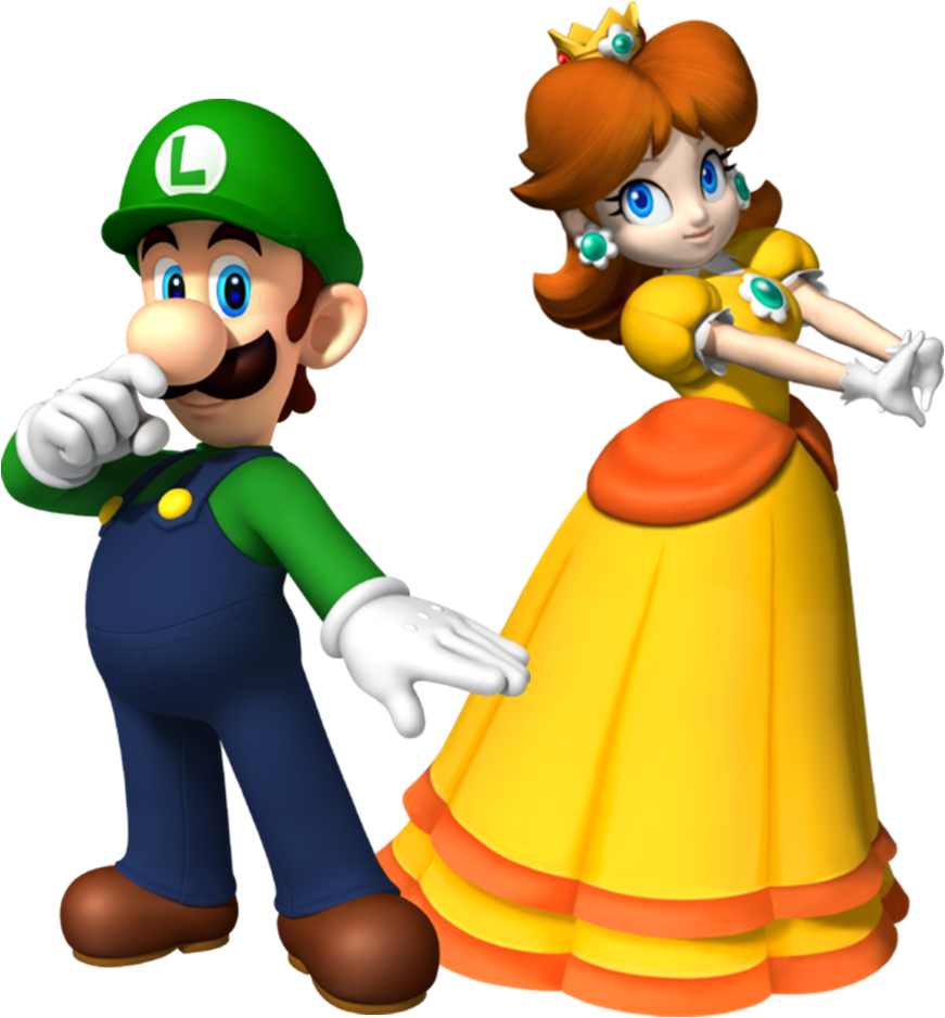 Download Luigi And Princess Daisy - Full Size PNG Image - PNGkit
