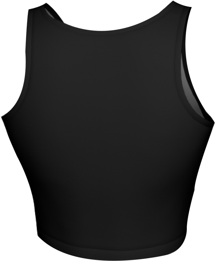 Download 1 Black Crop Top Back - Active Tank - Full Size PNG Image - PNGkit