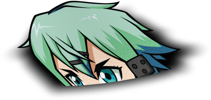 Download Sinon Peeker Sticker - Illustration - Full Size PNG Image - PNGkit