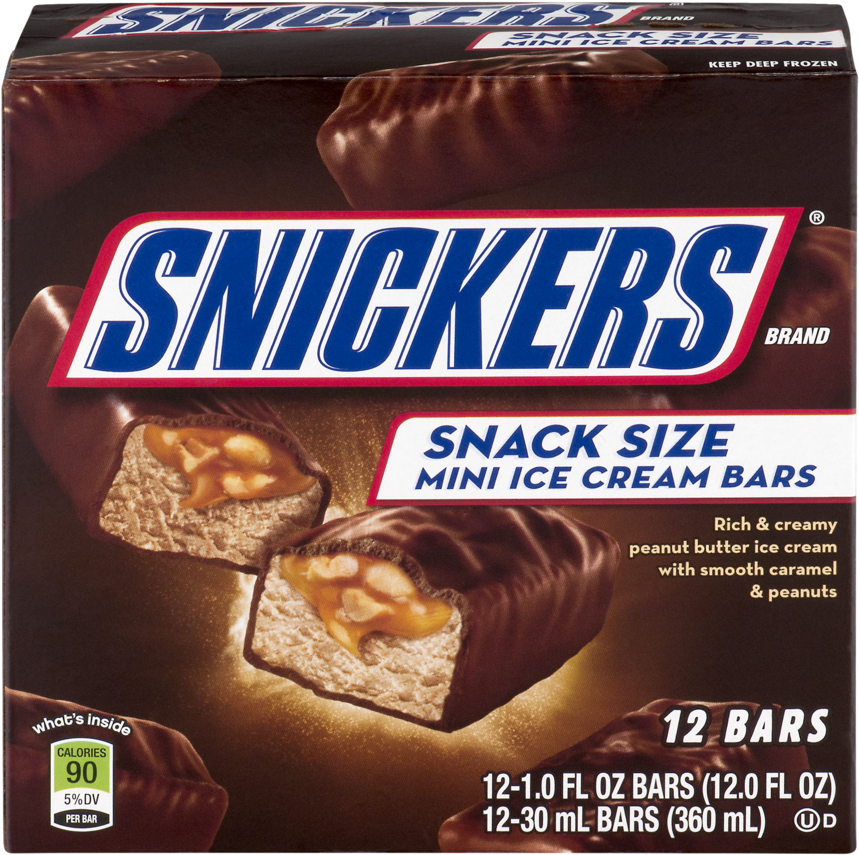 Download Snickers Mini Ice Cream Bars, 1 Fl Oz, 12 Ct - Snickers - Full ...