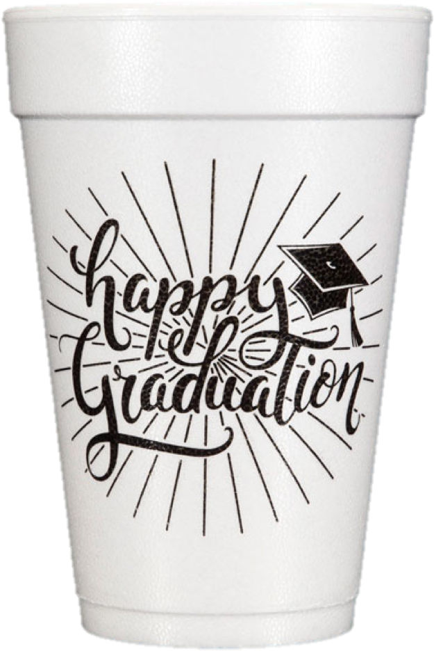 Download Transparent Pre-printed Styrofoam Cups Happy Graduation - Pint ...