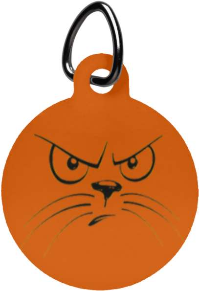 Download Angry Cat Circle Pet Tag - Full Size PNG Image - PNGkit