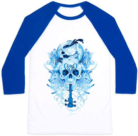 Download 221b Watercolor Sherlock Skull Baseball Tee - Those Of Wit And ...