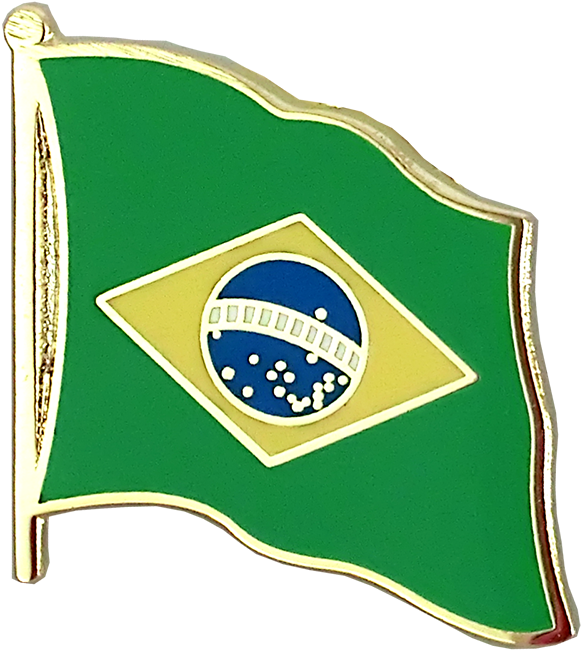 Download Flag Lapel Pin - Brazil - Full Size PNG Image - PNGkit