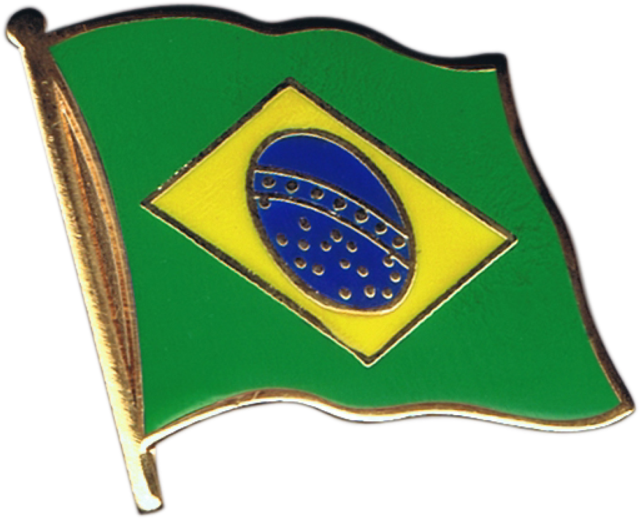Download Brazil Flag Pin, Badge - Bandera Mexico Clipart - Full Size ...