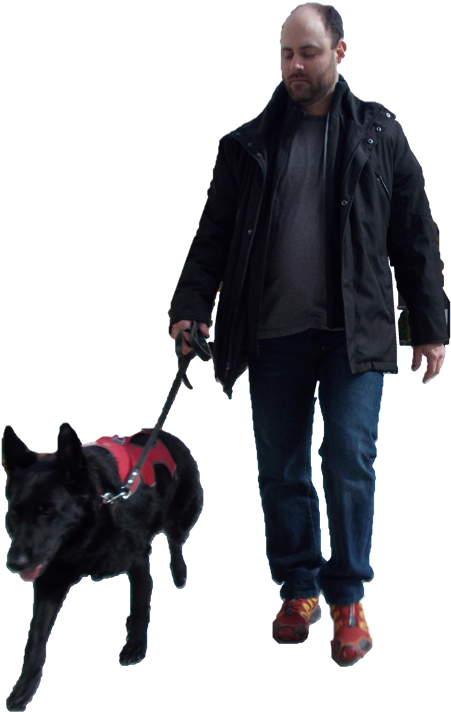 Download Student Walking A Service Dog - 3d Modeling - Full Size PNG ...