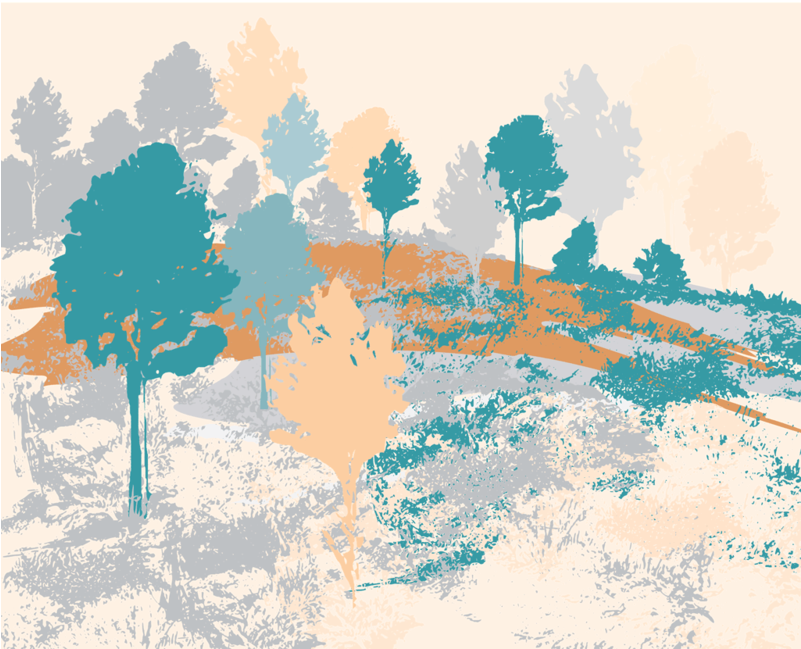 Download Painted Horizon Rectangular Mat - Drawing - Full Size PNG ...