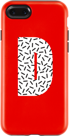 Download Personalised Initial Red Confetti - Mobile Phone Case - Full ...