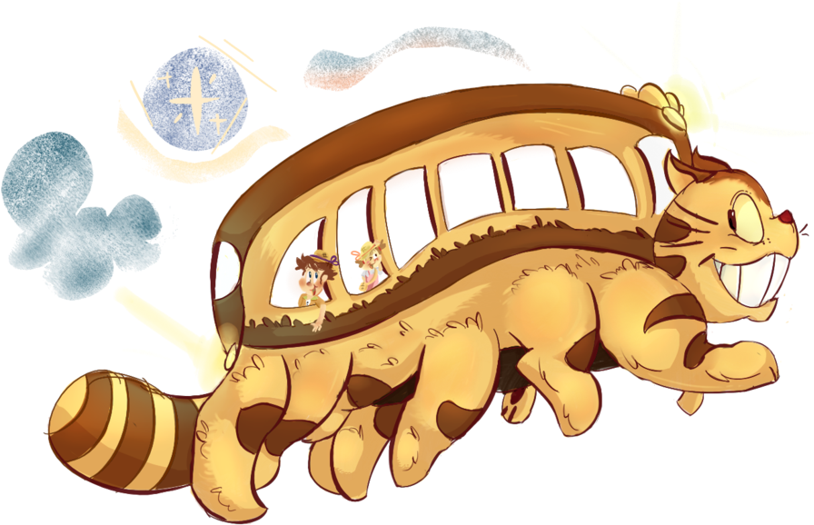 Download The Magical Catbus - My Neighbor Totoro Cat Bus Png - Full ...