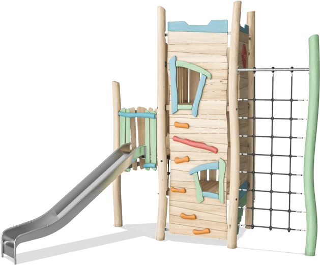 Download Tower House With Slide - Playground Slide - Full Size PNG ...