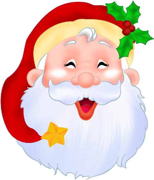 Download Png - Christmas Santa Face Clip Art - Full Size PNG Image - PNGkit