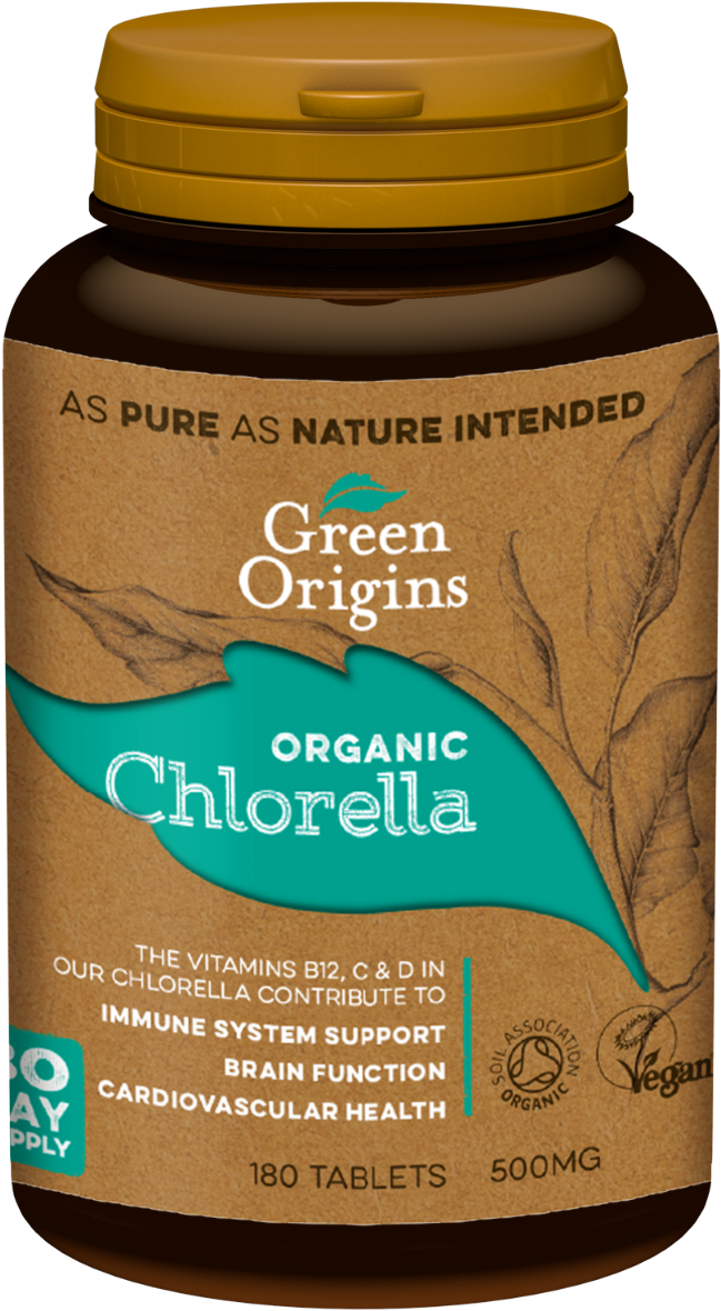 Download Green Origins Organic Chlorella Tablets 180x500mg - Green ...
