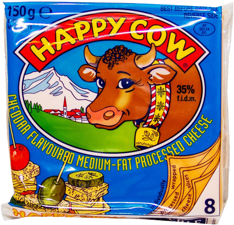 Download Happy Cow Cheddar Cheese Slice 150 Gm - Happy Cow Cheese Price ...