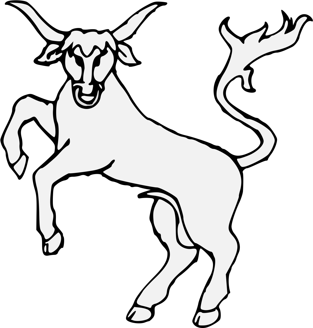 Download Bull Rampant Guardant Ringed - Illustration - Full Size PNG ...