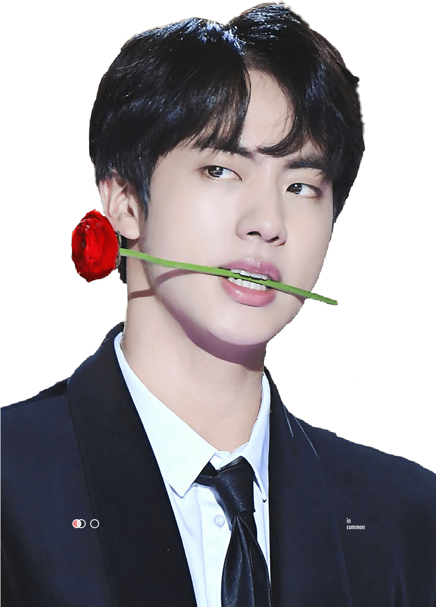 Download Btsjin Bts Jin Kimseokjin - Bts Jin Rose - Full Size PNG Image ...