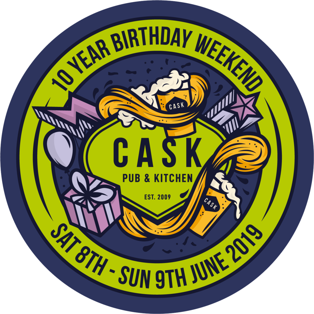 Download Cask Pub Kitchen 10th Birthday Weekend - Logo - Full Size PNG ...