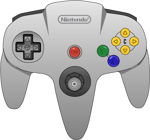 Download A Brief History Of Nintendo Controllers - N64 Controller Png ...