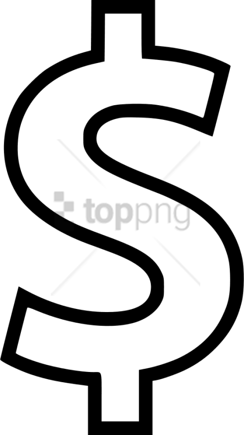 Download Free Png White Dollar Sign Png Image With Transparent - White ...