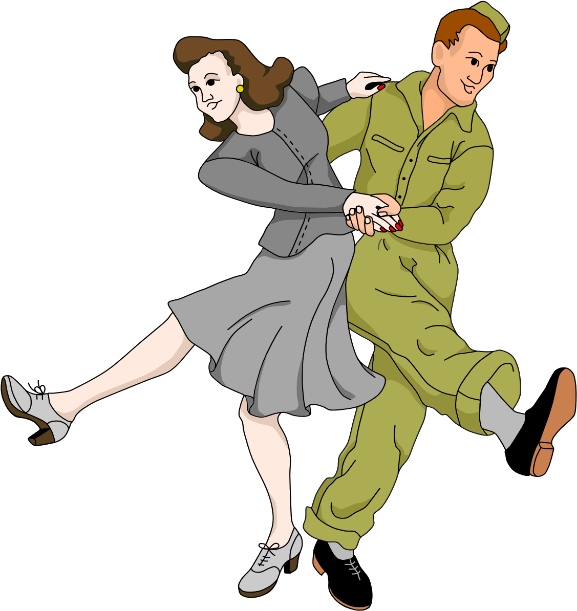 Download Clip Art Swing Dancers Clipart - 1940s Cartoon Swing Dance ...