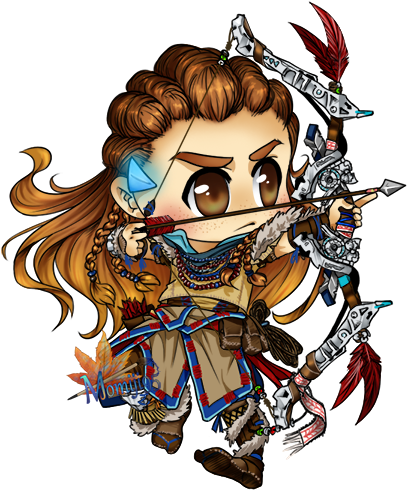 Download Aloy From Horizon Zero Dawn - Illustration - Full Size PNG ...