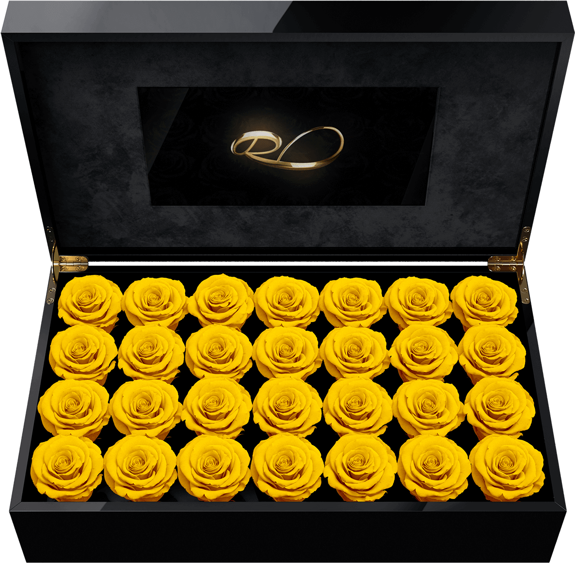 Download Luxury Lcd Display Flower Box Royal With 28 Preserved - Rose ...