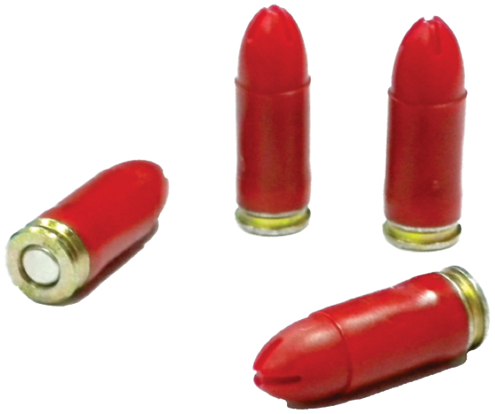 Download Available In Calibres - Red Plastic Bullet - Full Size PNG ...